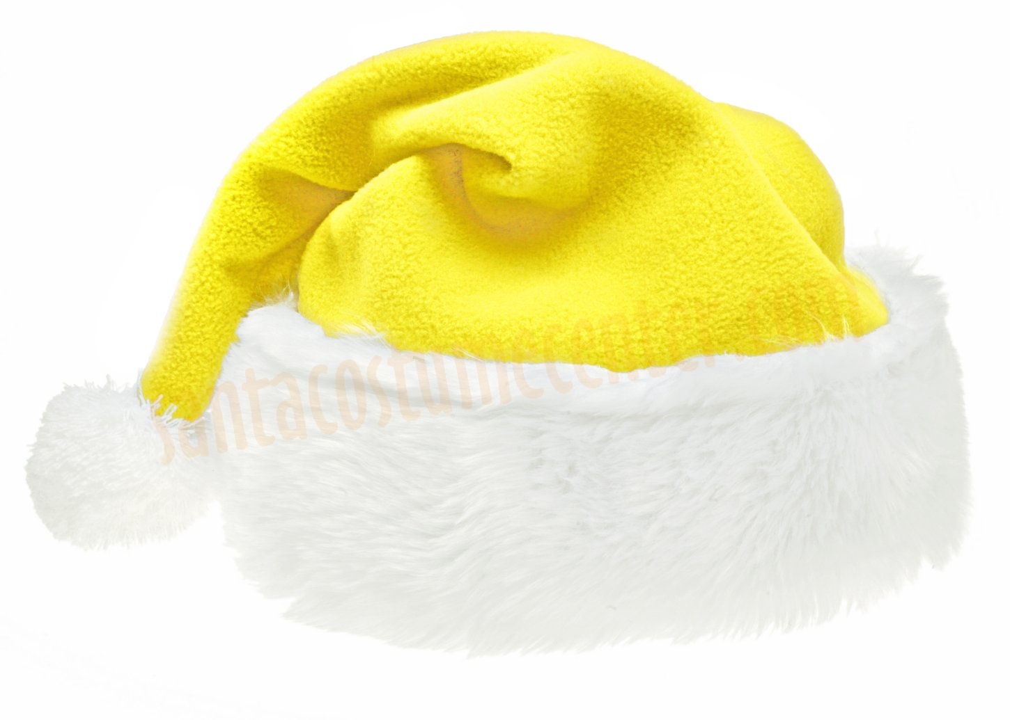 Candy yellow Santa's hat - santacostumecenter.com